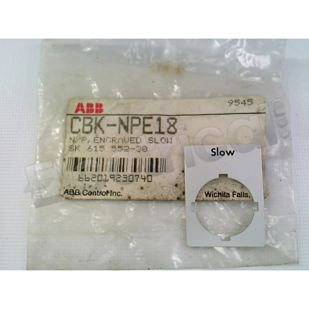 ABB CBK-NPE18 Switch Part And Accessory Switch