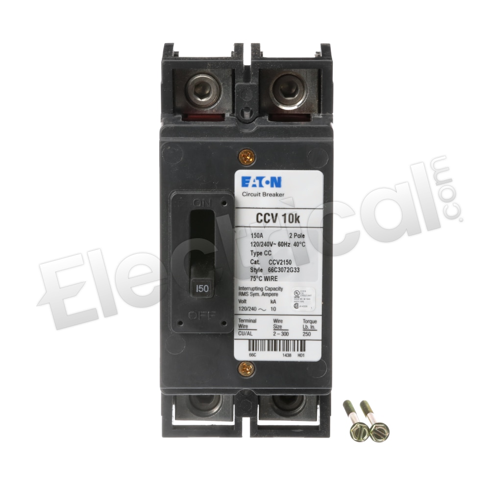 CCV2150X Eaton 150A 2P Tenant Main Molded Case Circuit Breaker
