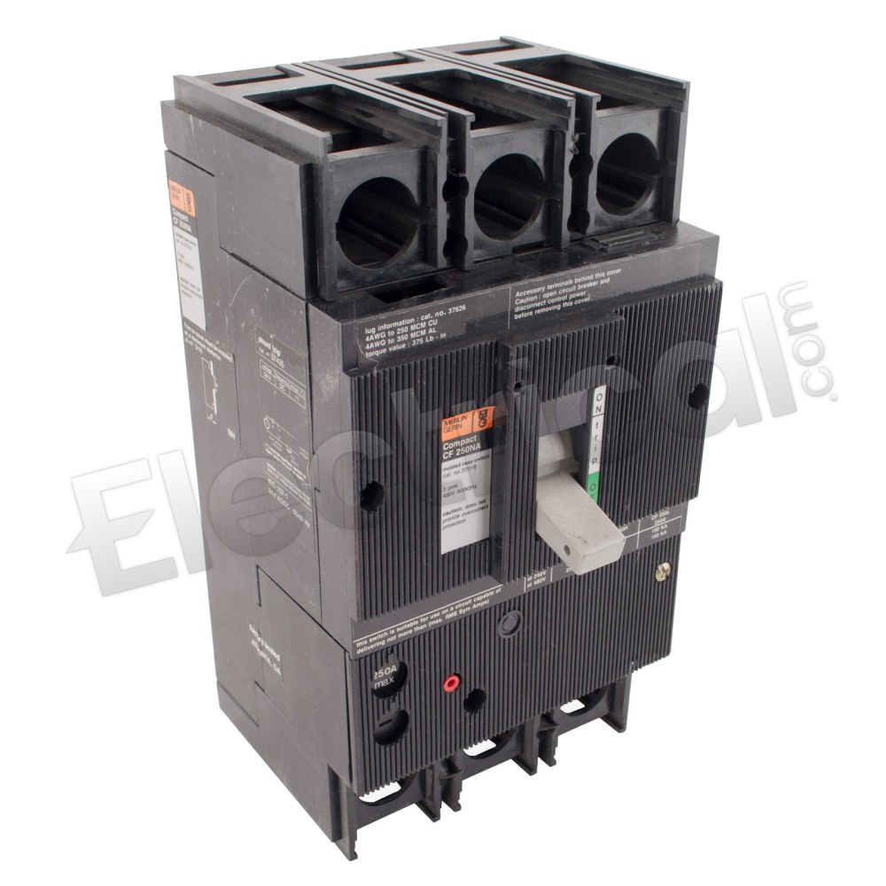 37026 Merlin Gerin 250A 3P Compact Molded Case Circuit Breaker