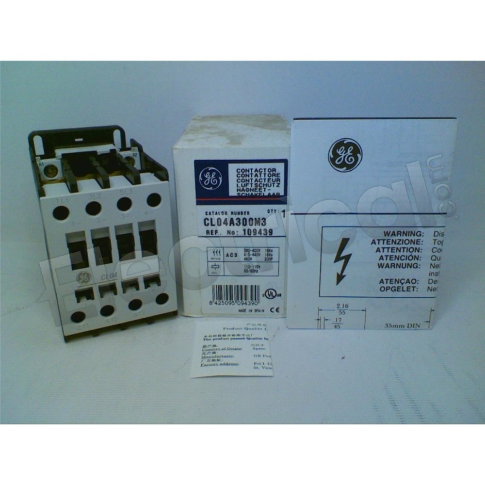 General Electric CL04A300M3 Contactor Motor Control