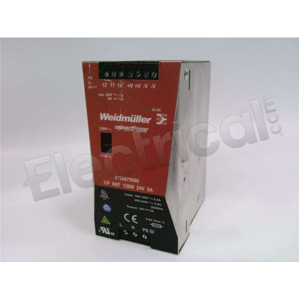 Weidmuller CP-SNT-120W-24V-5A Power Supply Power Supply