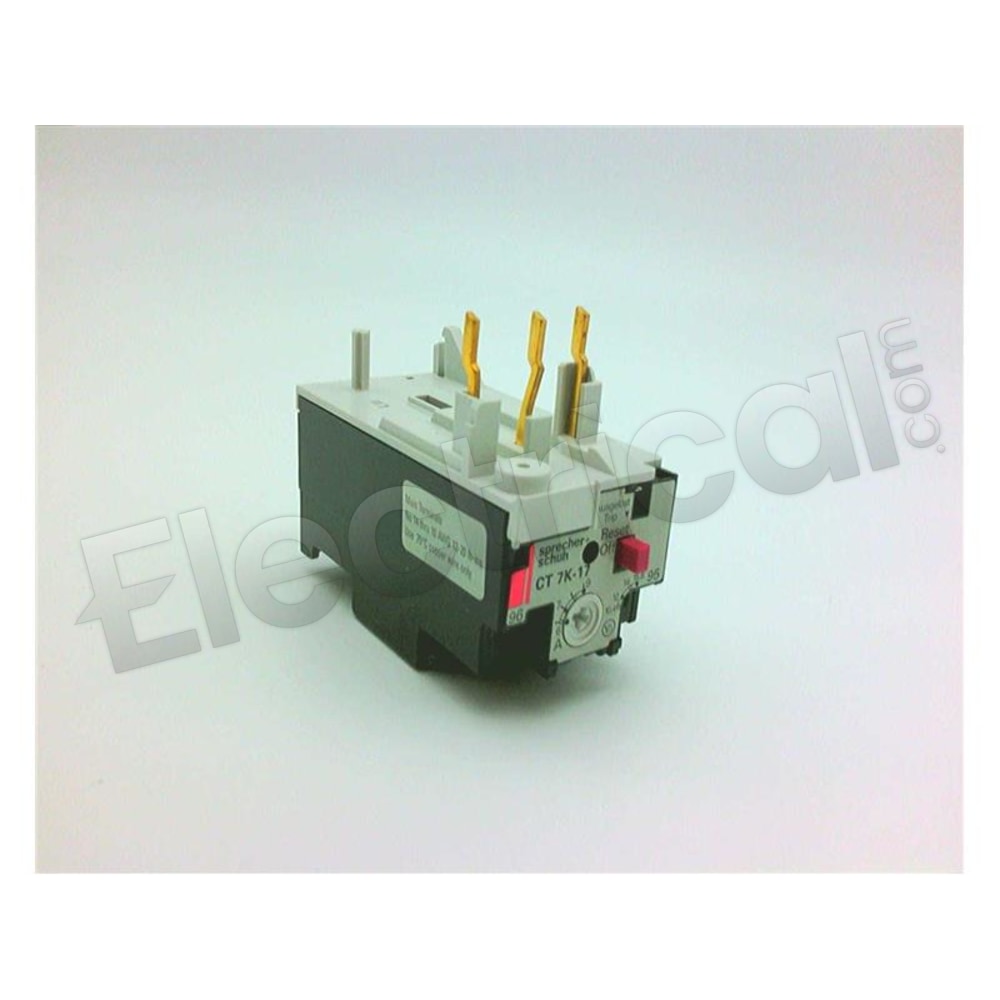 Sprecher & Schuh CT7K-17-6-9A Overload Relay Motor Control