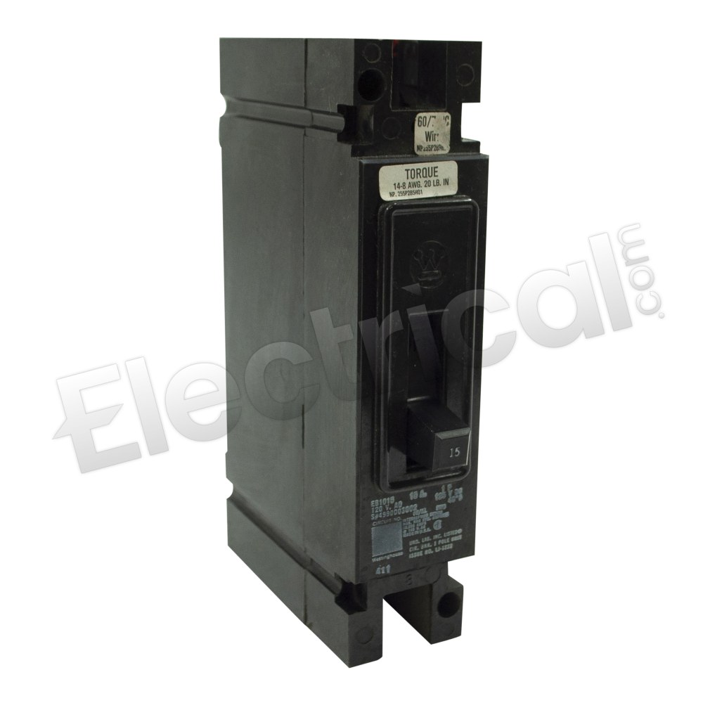 EB1015 Westinghouse 15A 1P AB DE-ION Molded Case Circuit Breaker