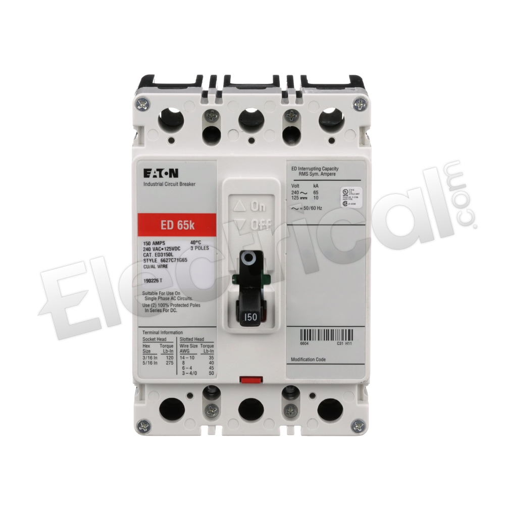 ED3150 Eaton 150A 3P Series C Molded Case Circuit Breaker
