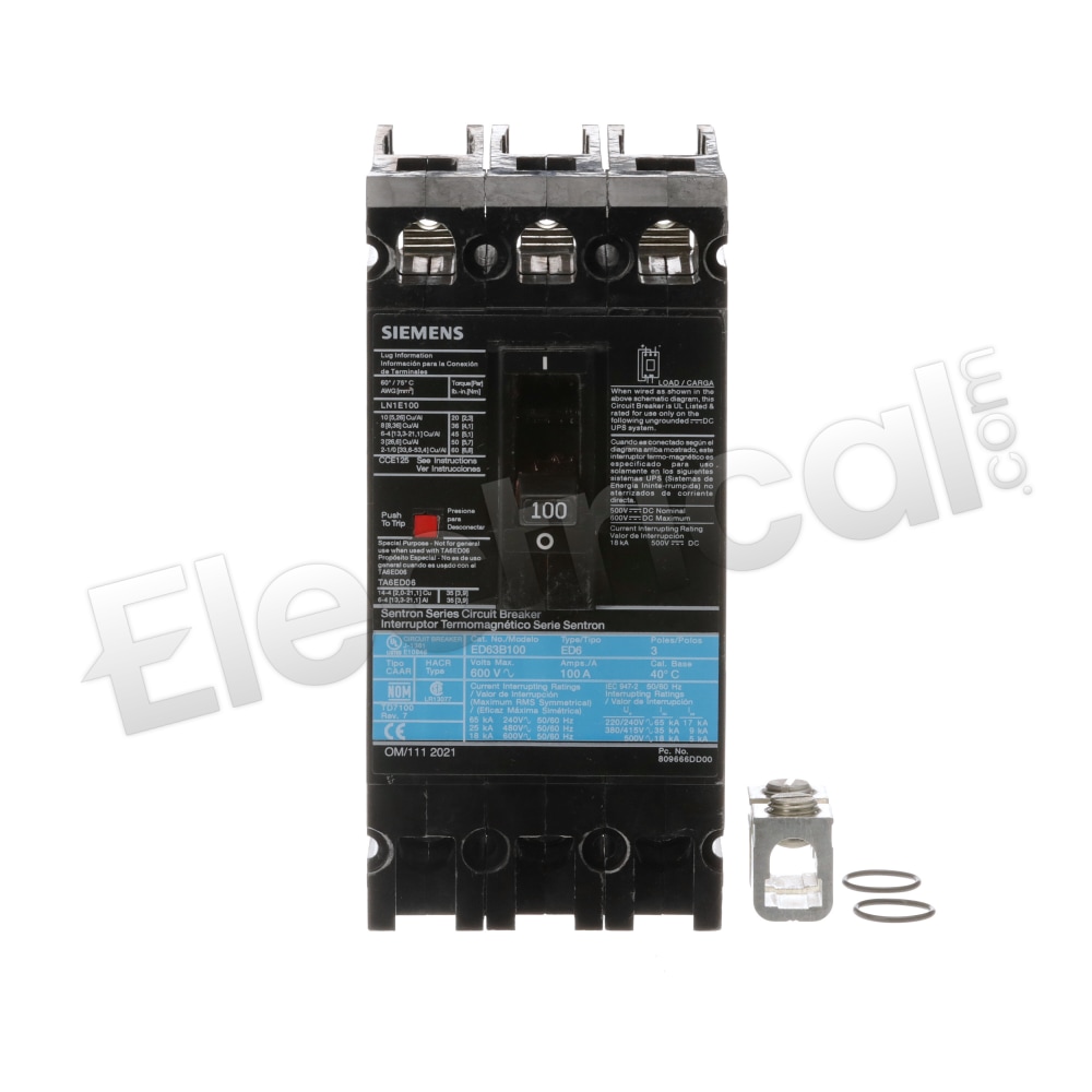 Siemens ED63B100 Molded Case Circuit Breaker