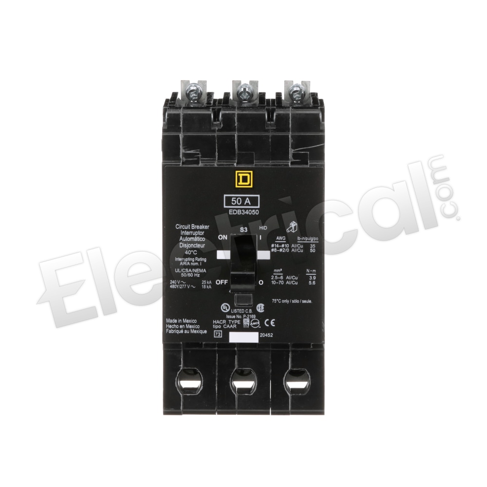 Square D Schneider Electric EDB34050 Molded Case Circuit Breaker