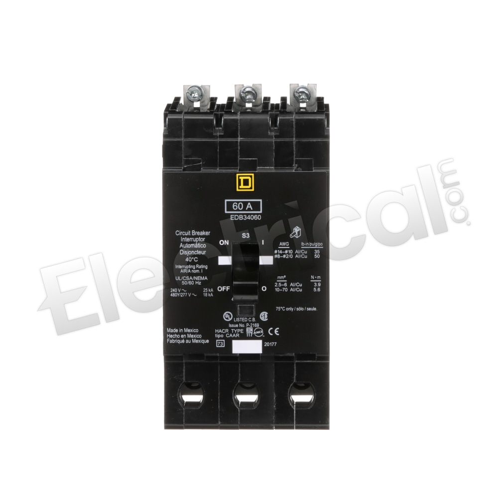 Square D Schneider Electric EDB34060 Molded Case Circuit Breaker