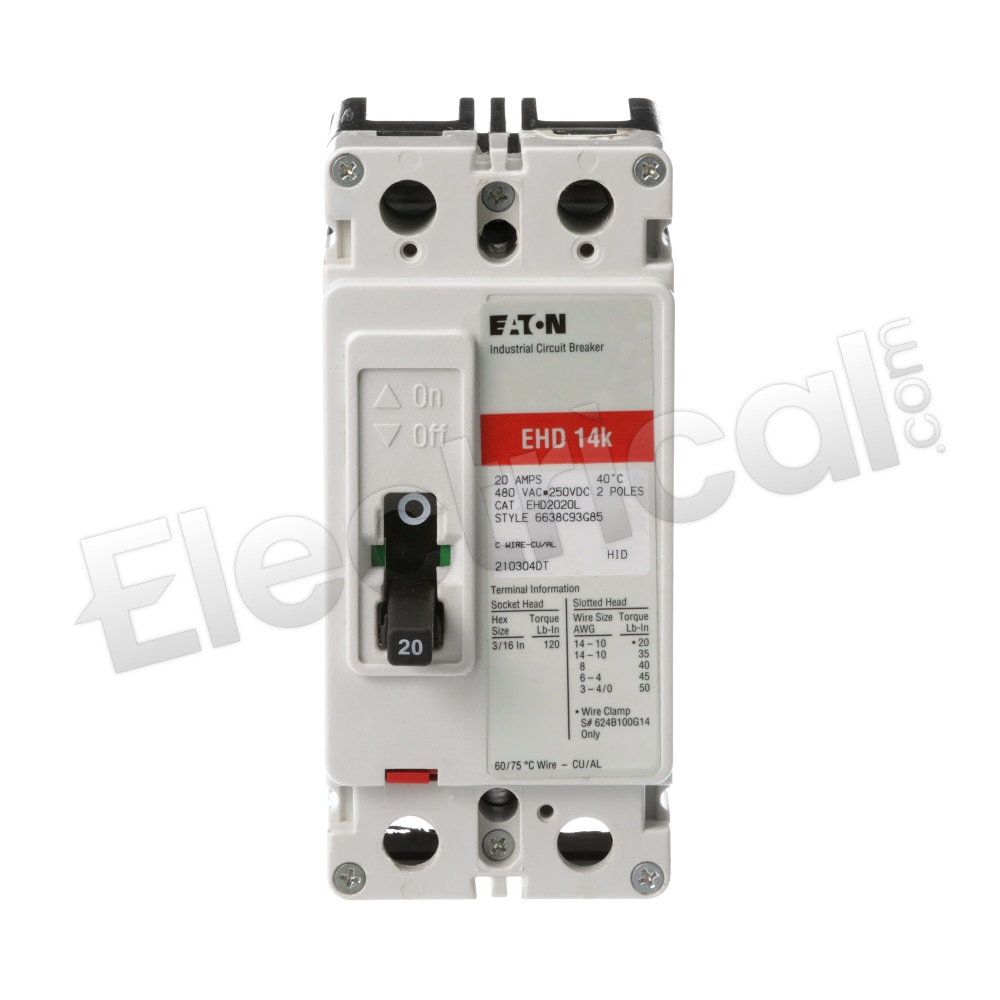 Eaton Cutler Hammer EHD2020 Molded Case Circuit Breaker