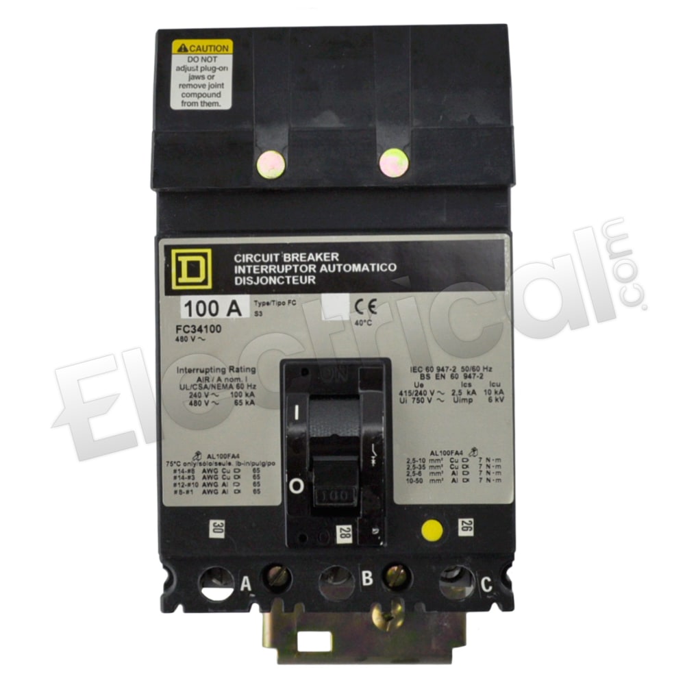 Square D FC34100 Molded Case Circuit Breaker
