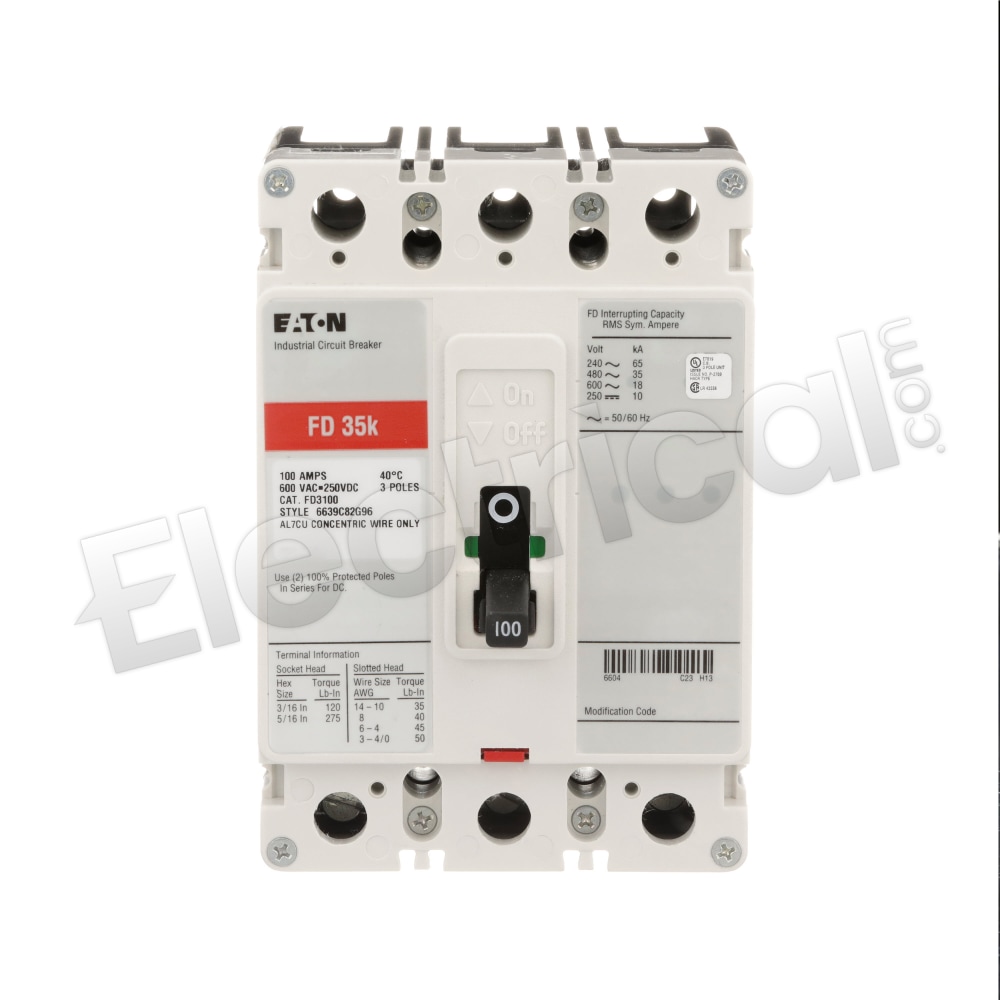 Eaton Cutler Hammer FD3100 Molded Case Circuit Breaker