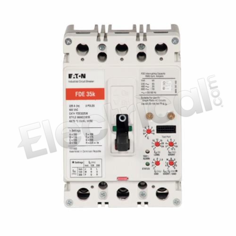 FDE322522 Eaton 225A 3P Series C Molded Case Circuit Breaker