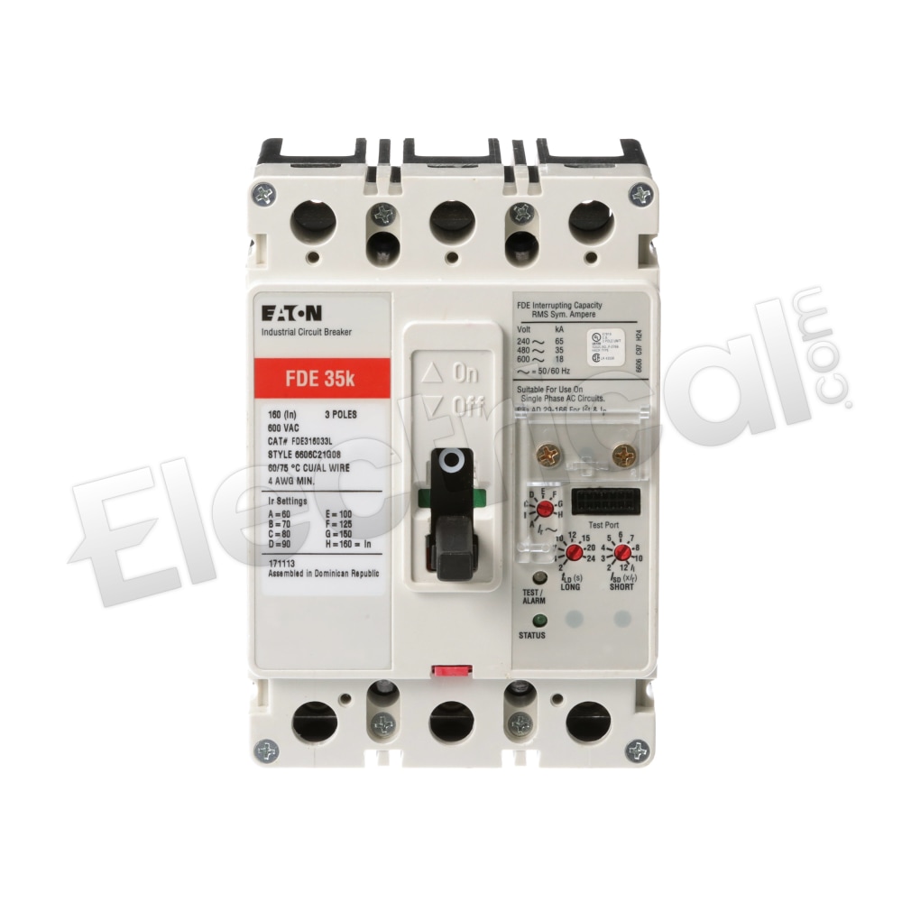FDE316033 Eaton 160A 3P Series C Molded Case Circuit Breaker
