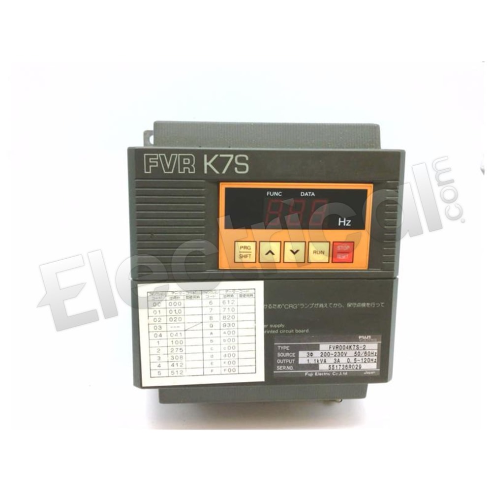 Fuji Electric FVR-004K7S-2 AC Drive Drives