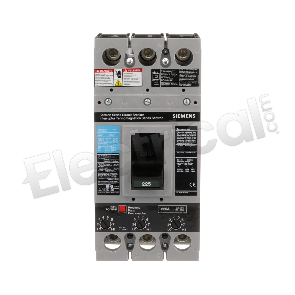 Siemens FXD63B225 Molded Case Circuit Breaker