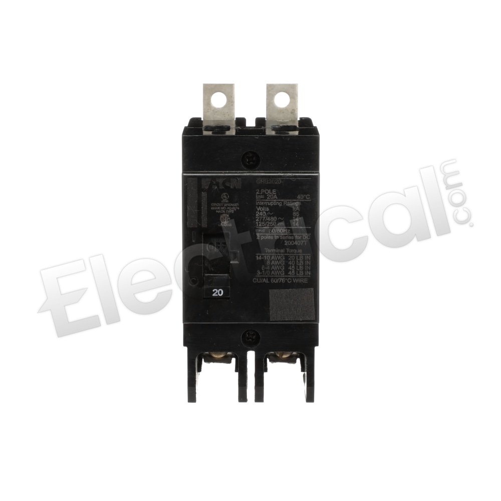 GHB2020 Eaton 20A 2P Series C Molded Case Circuit Breaker