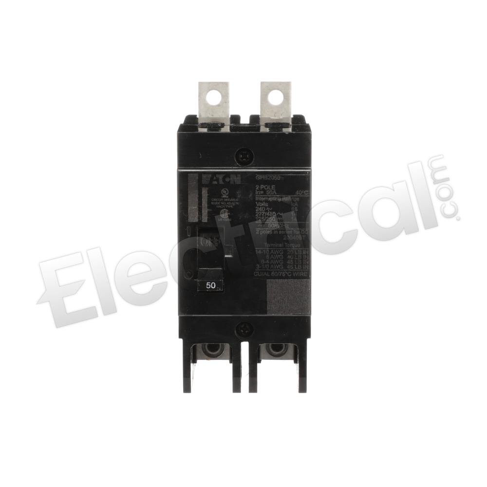 GHB2050 Eaton 50A 2P Series C Molded Case Circuit Breaker