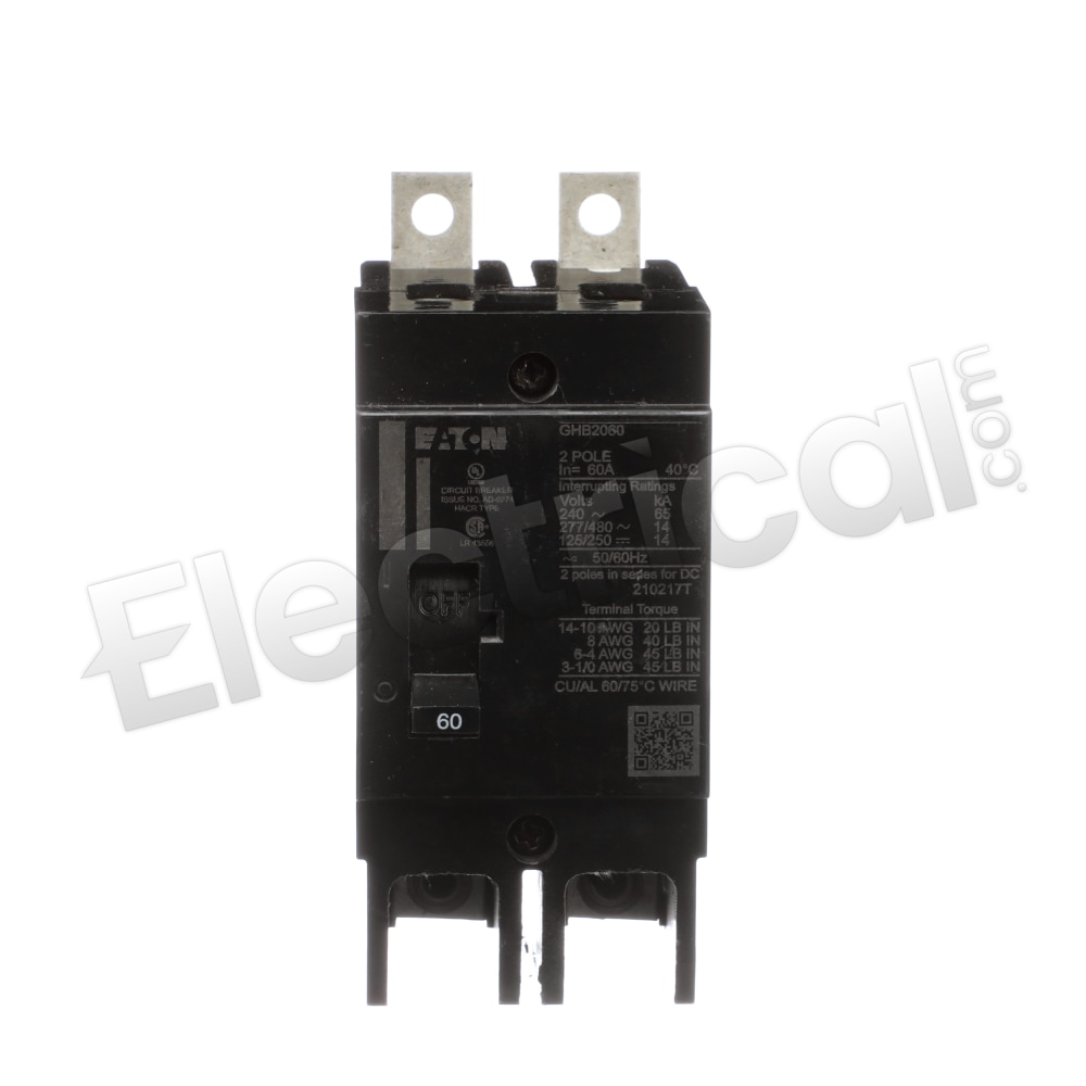 Eaton Westinghouse GHB2060 Molded Case Circuit Breaker