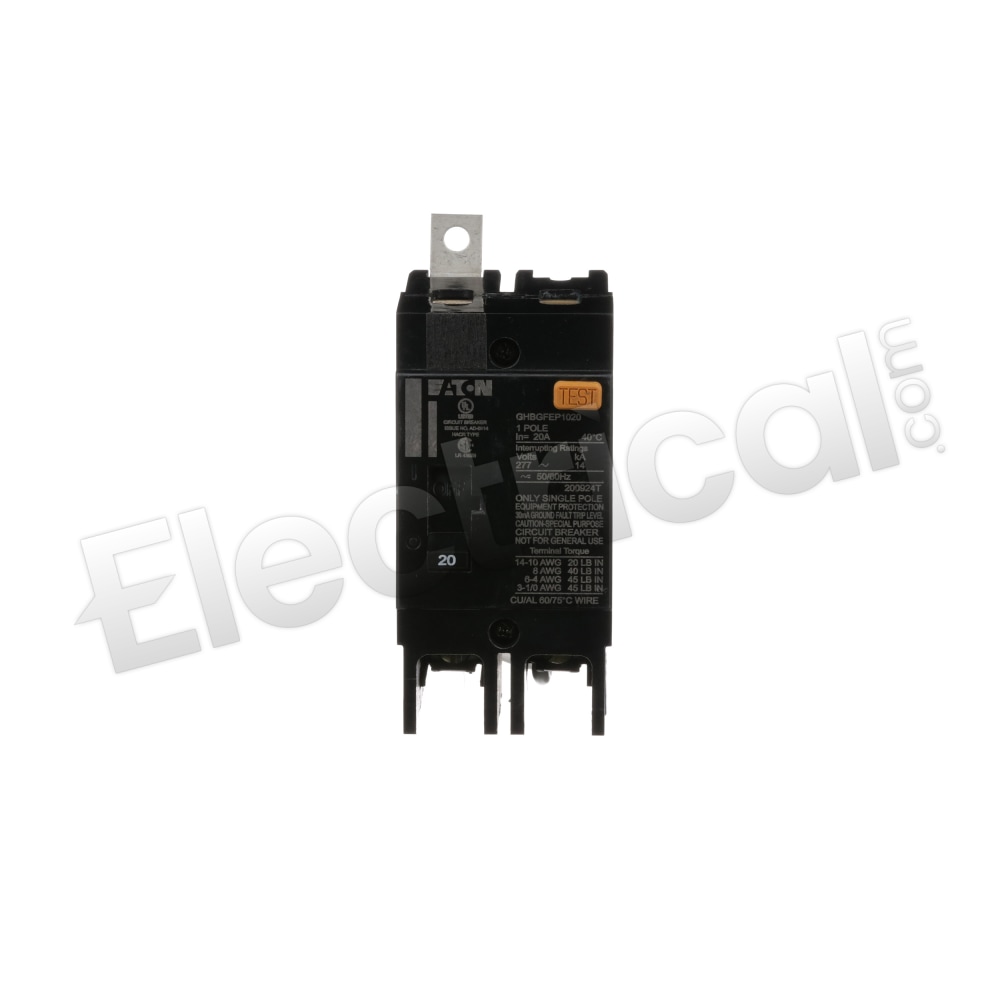 GHBGFEP1020 Eaton 20A 1P Series C Molded Case Circuit Breaker