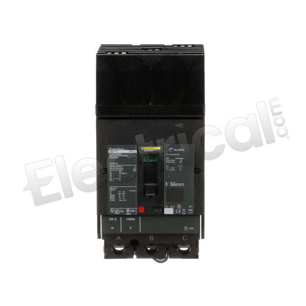 Square D Schneider Electric HDA36125 Molded Case Circuit Breaker