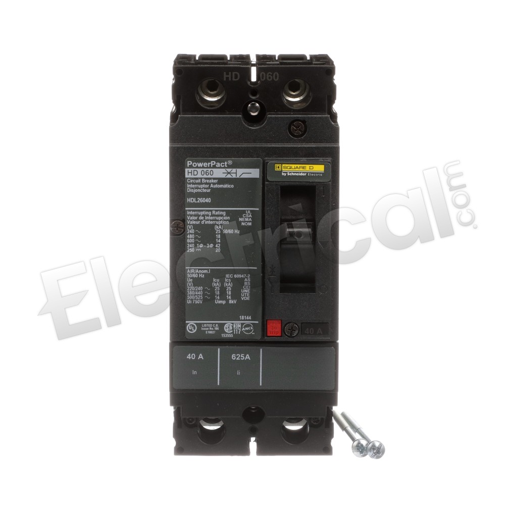 Square D HDL26040AEBKSDYP Molded Case Circuit Breaker