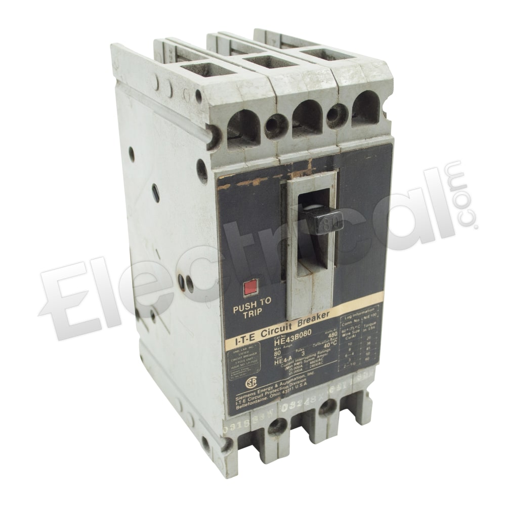 HE43B080 ITE 80A 3P HE Series Molded Case Circuit Breaker