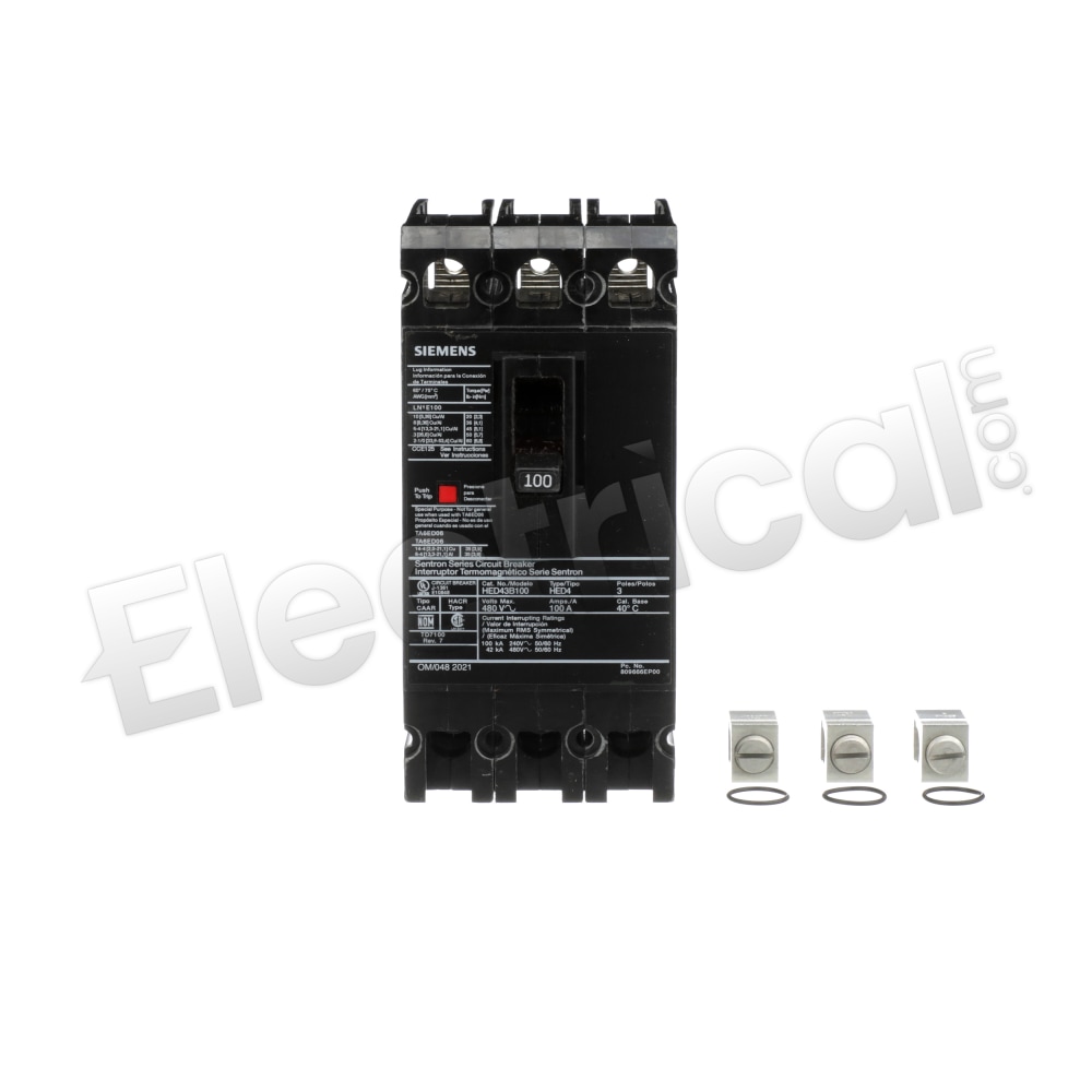 HED43B100 Siemens 100A 3P Sentron Series Molded Case Circuit Breaker