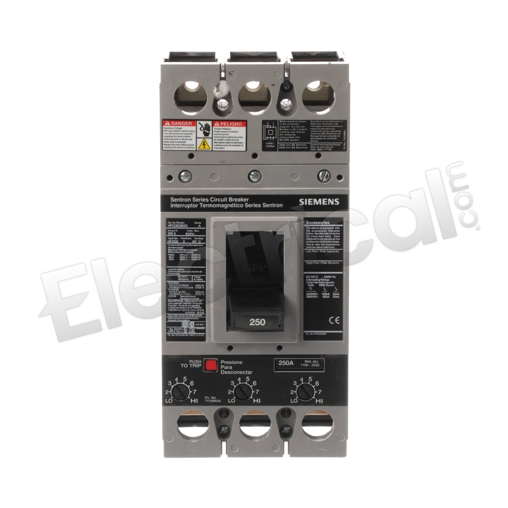 Siemens HFXD63B250 Molded Case Circuit Breaker