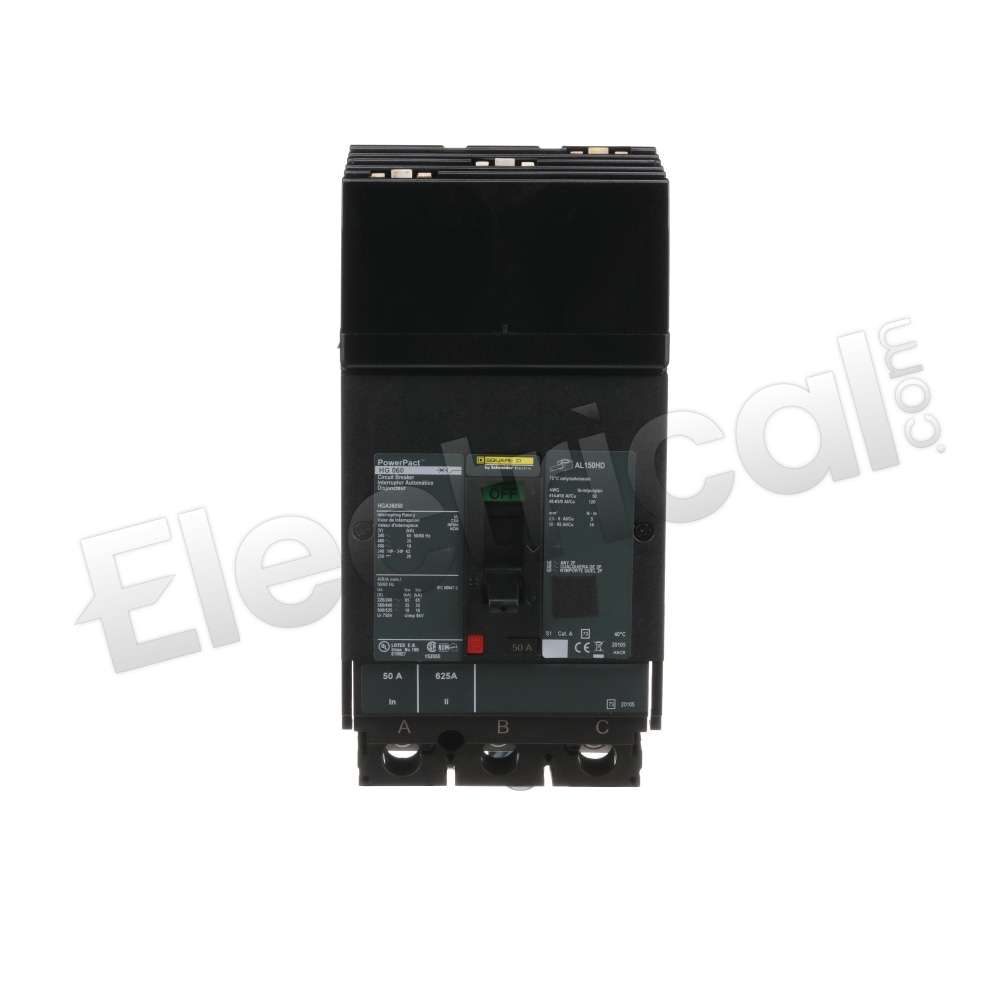 HGA36050 Square D 50A 3P Molded Case Circuit Breaker