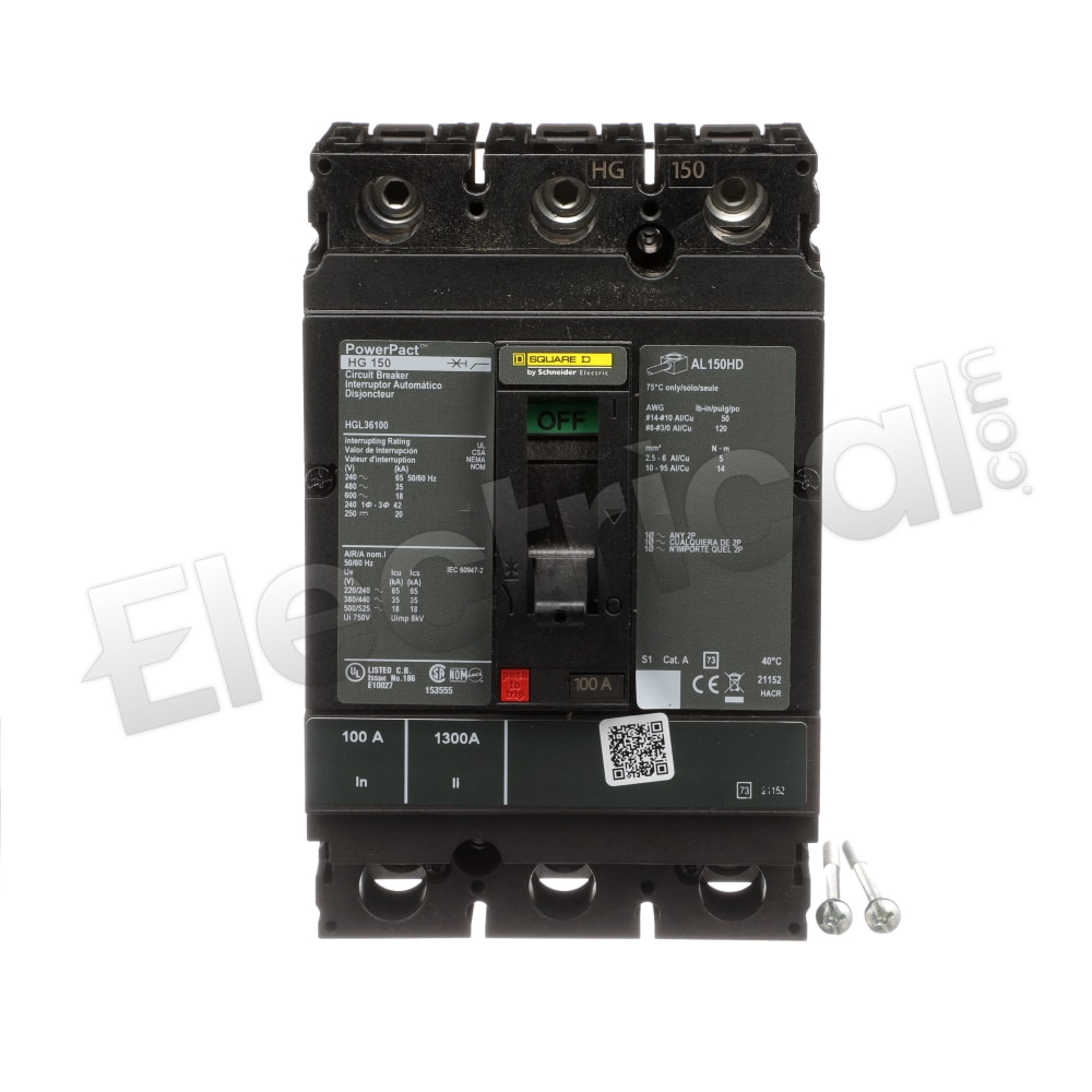 Square D Schneider Electric HGL36100 Molded Case Circuit Breaker