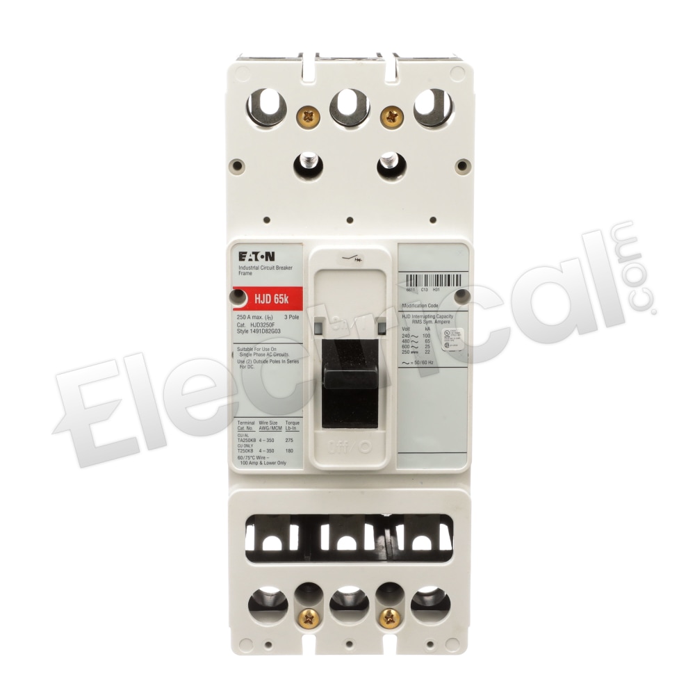 HJD3250F Eaton 250A 3P Series C Molded Case Circuit Breaker