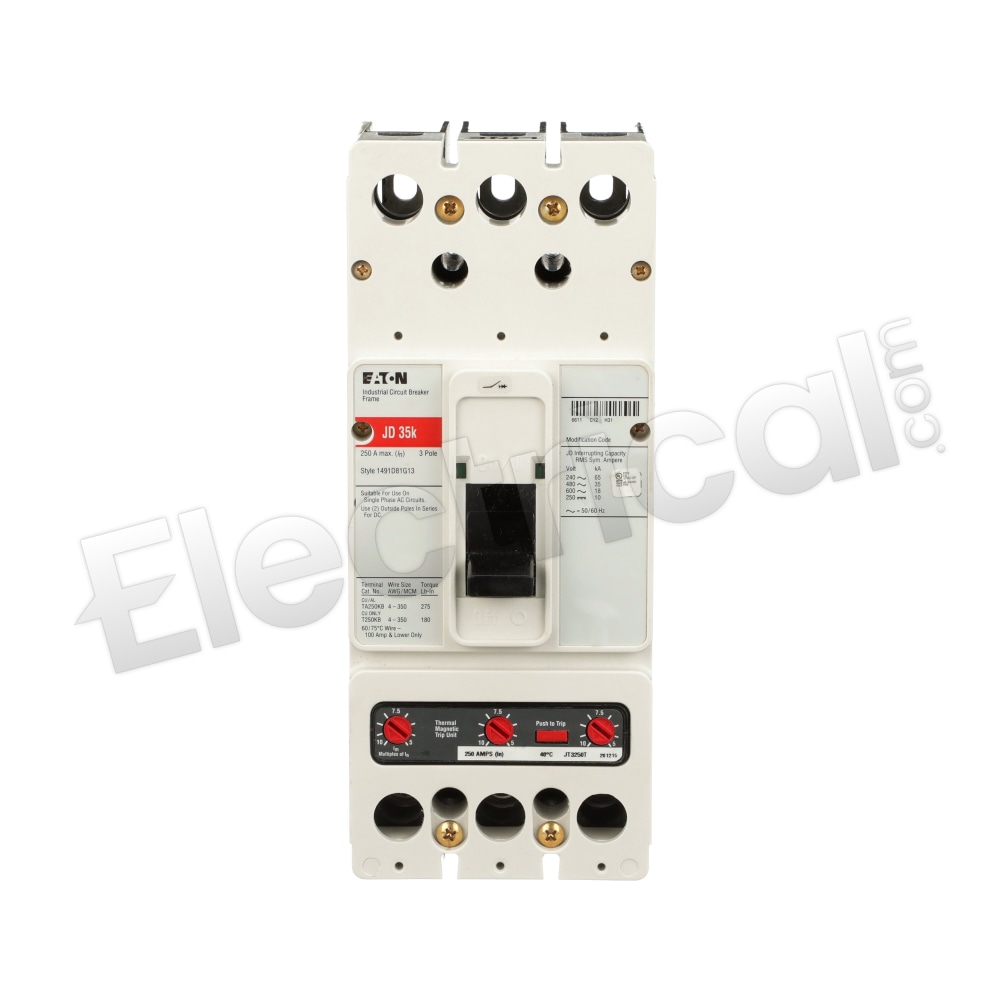 JD3250 Eaton 250A 3P Series C Molded Case Circuit Breaker