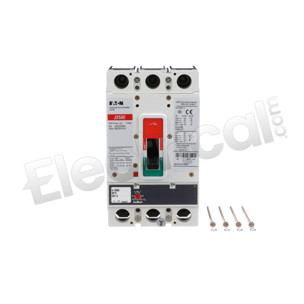 JGE3250NN Eaton 250A 3P Series G Molded Case Circuit Breaker
