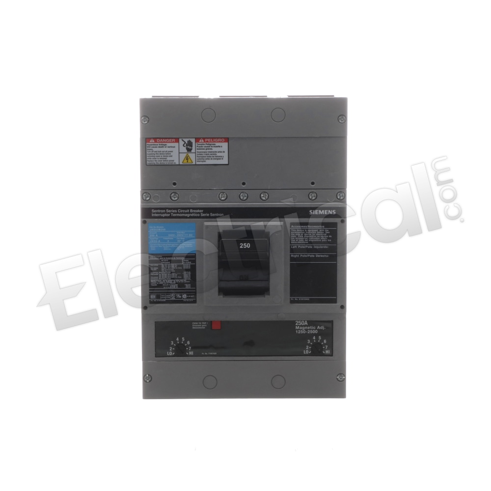 JXD22B250 Siemens 250A 2P Sentron Series Molded Case Circuit Breaker