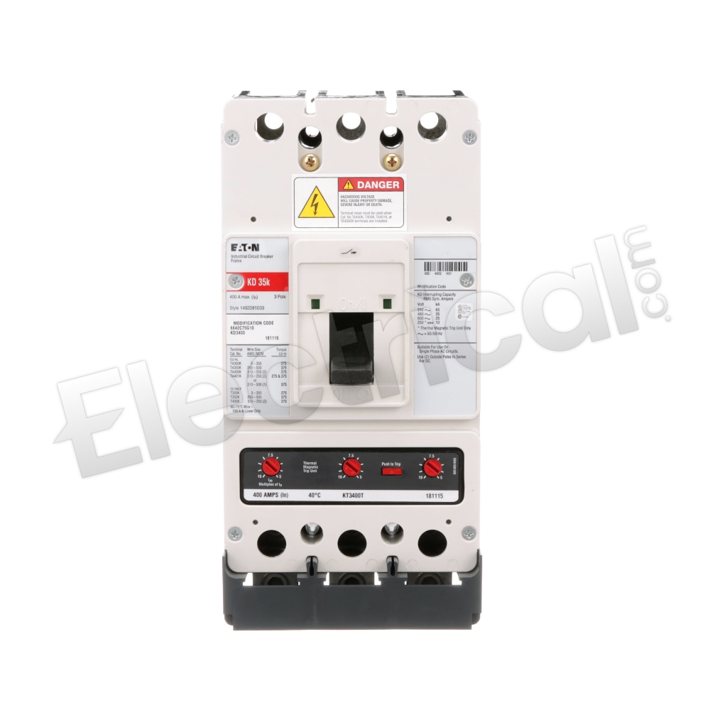 KD3400 Eaton 400A 3P Series C Molded Case Circuit Breaker