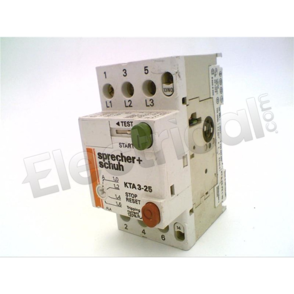 KTA3-25-1.6A Sprecher & Schuh Overload Relay Motor Control