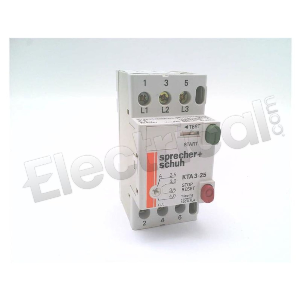 Sprecher & Schuh KTA3-25-4A Overload Relay Motor Control