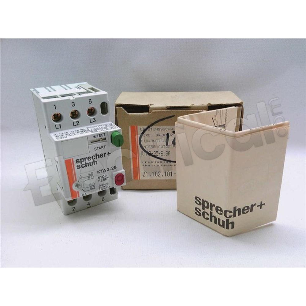 Sprecher & Schuh KTA3-25-6.3A Overload Relay Motor Control