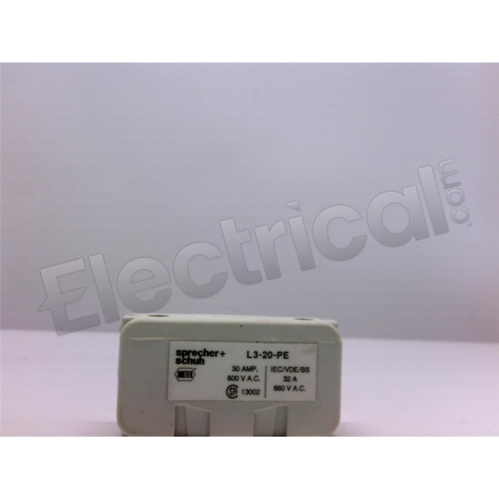 Sprecher & Schuh L3-20-PE Contactor And Motor Starter Auxiliary Motor ...
