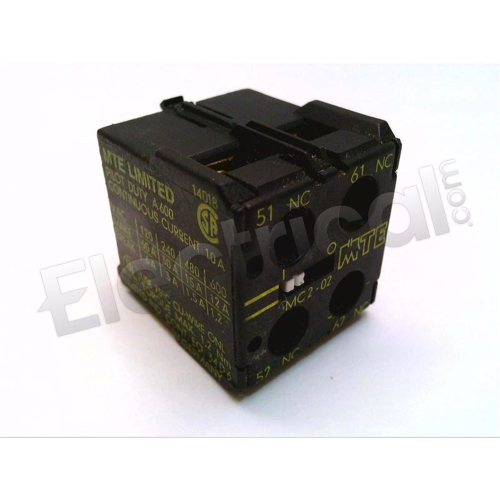 MTE MC2-02 Contactor And Motor Starter Auxiliary Motor Control