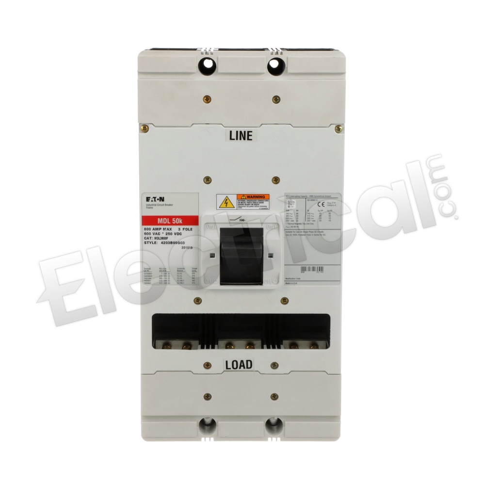 MDL3800F Eaton 800A 3P Molded Case Circuit Breaker