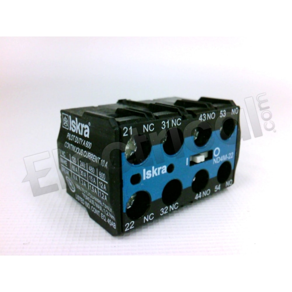 Iskra ND4M-22 Contactor And Motor Starter Auxiliary Motor Control