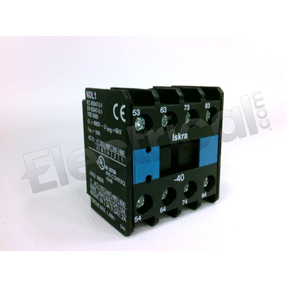 Iskra NDL1-40 Contactor And Motor Starter Auxiliary Motor Control