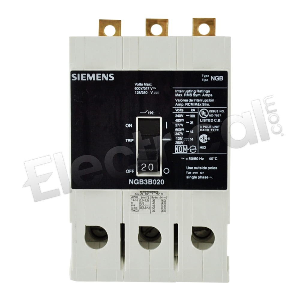 Siemens LGB3B100 Molded Case Circuit Breaker