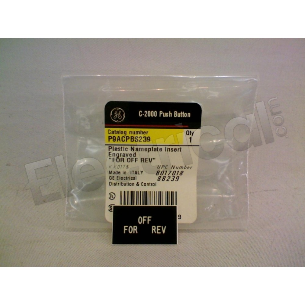 General Electric P9ACPBS239 Switch Part And Accessory Switch