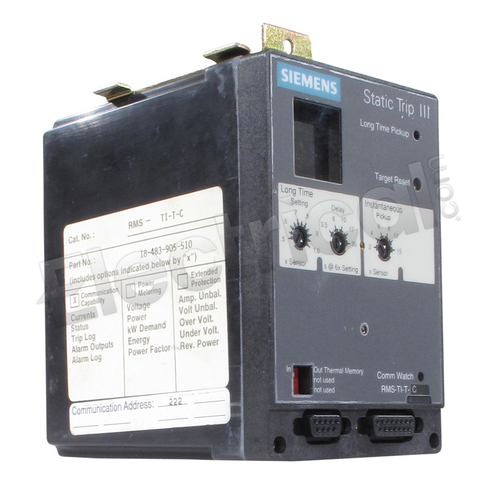 Siemens RMS-TI-T-C Trip Units And Programmers Circuit Breaker