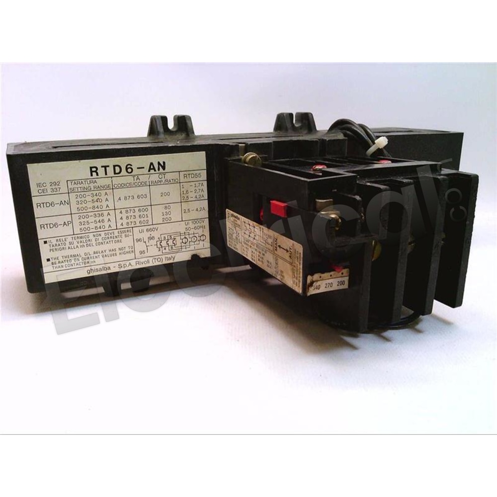Ghisalba RTD-6-AN-340 Overload Relay Motor Control