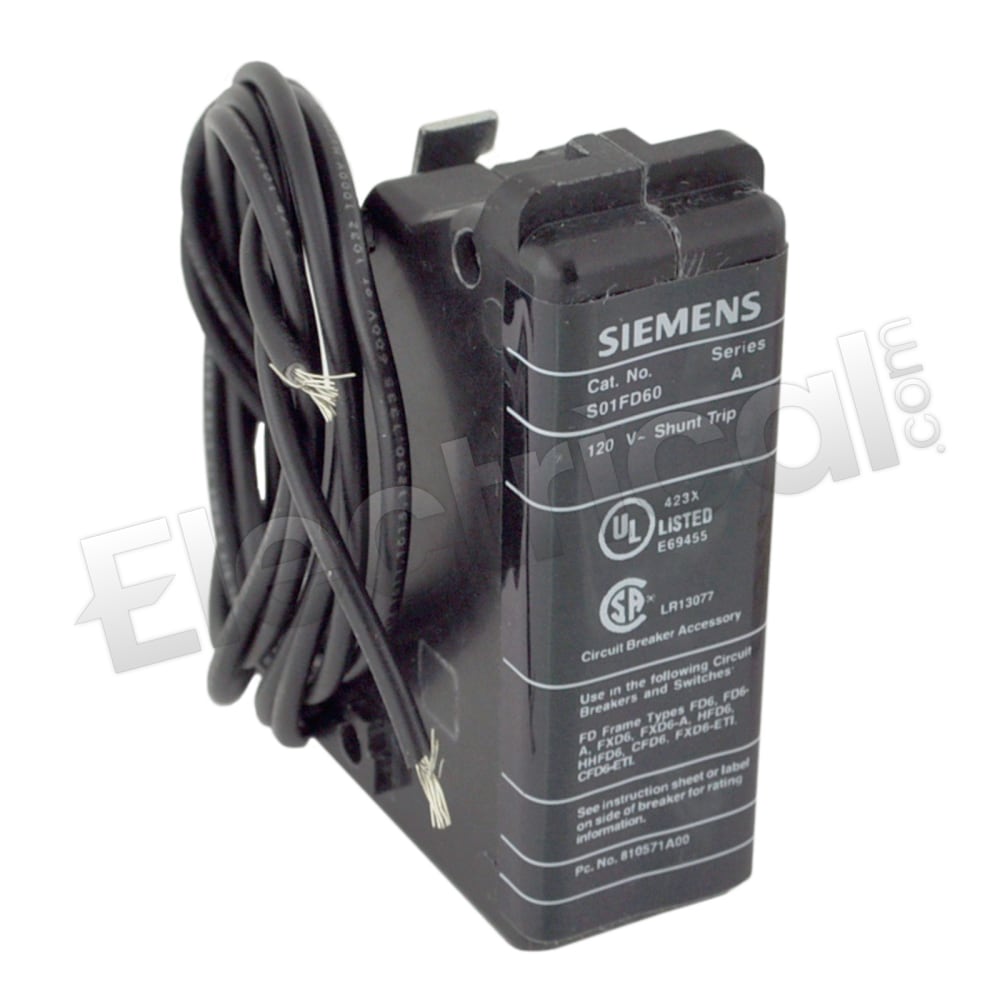 Siemens S13FD60 Shunt Trip Circuit Breaker