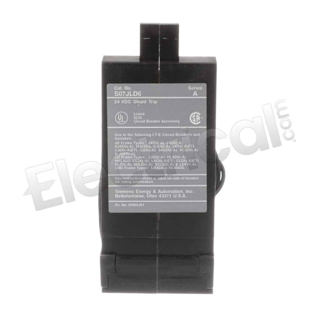 S07JLD6 Siemens Shunt Trip Circuit Breaker