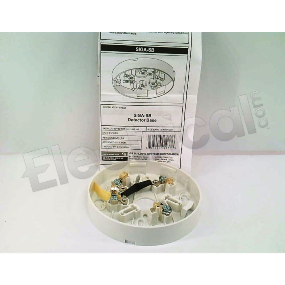 Utc Fire & Security Company SIGA-SB Safety Accessory Safety Systems