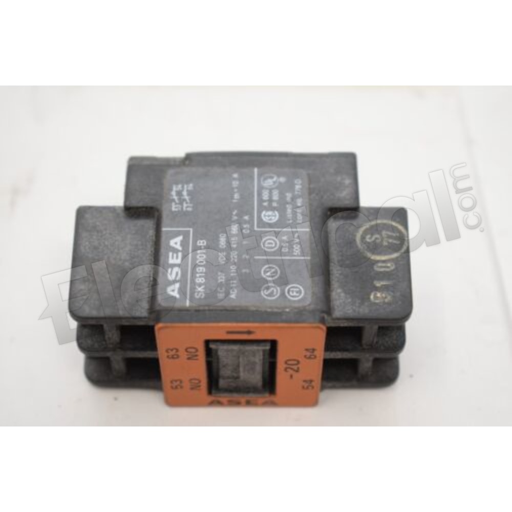 ABB SK-819-001-B Contactor And Motor Starter Auxiliary Motor Control